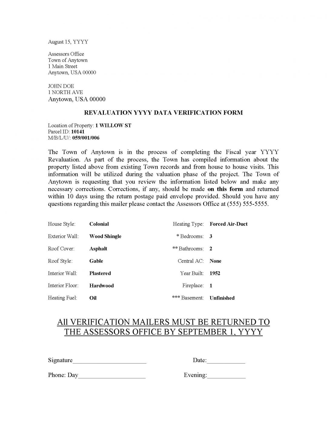 Sample Revaluation Forms - Vision Government Solutions
