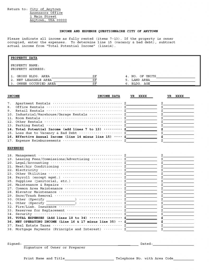 Sample Revaluation Forms - Vision Government Solutions